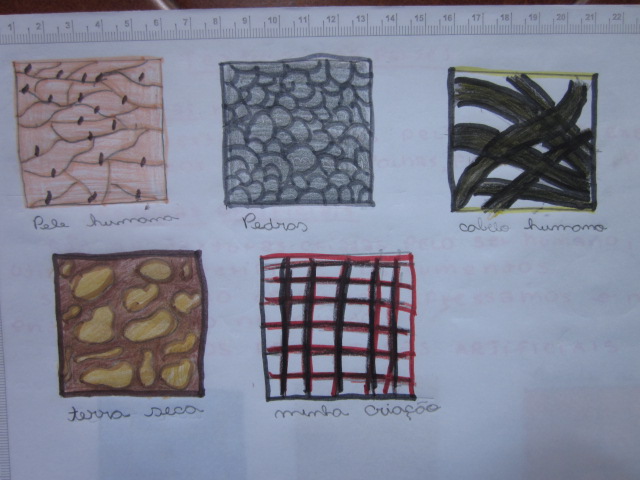 Artistas do Colégio Estadual Dona Branca : Desenho de texturas visuais